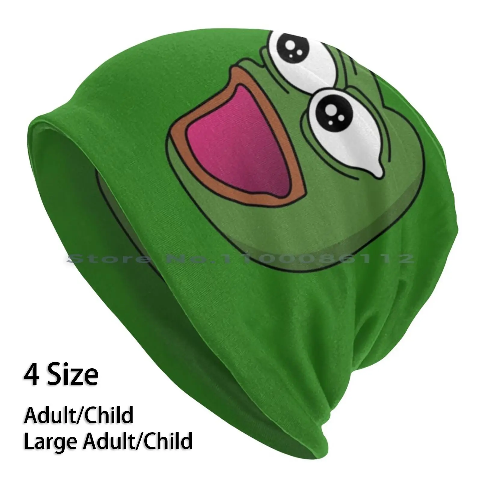Surprised-Frog-Beanies-Knit-Hat-Poggers-Twitch-Emote-Funny-Emotes ...