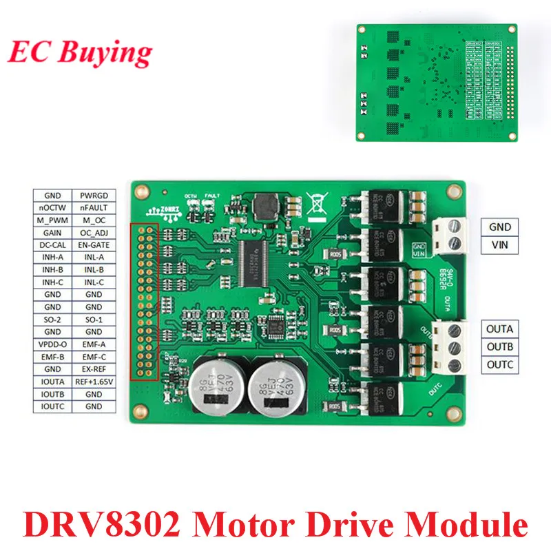 Módulo de accionamiento de Motor DRV8302, DC 5,5-45V, 15A, alta potencia, BLDC, sin escobillas ...