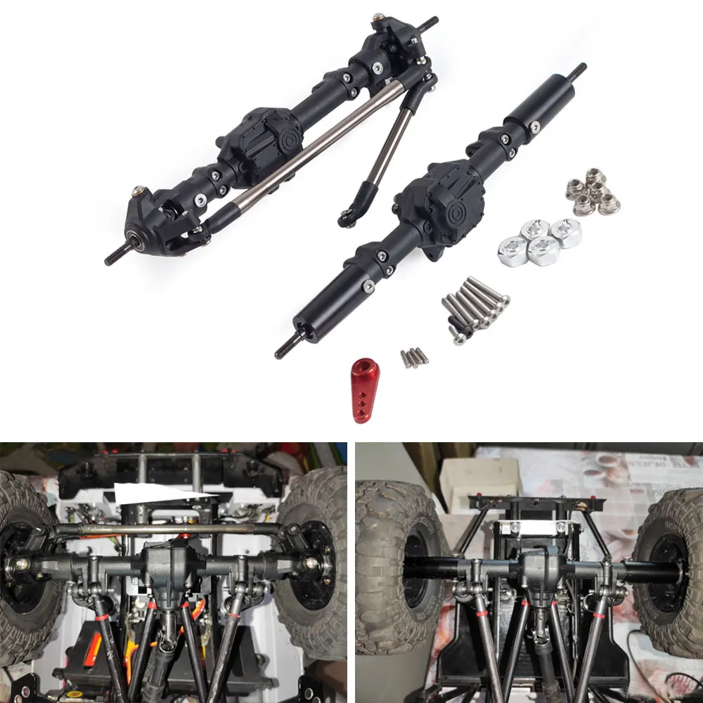 AR44 Plastic Forward & Reverse Front and Rear Axle with Steering Servo ...