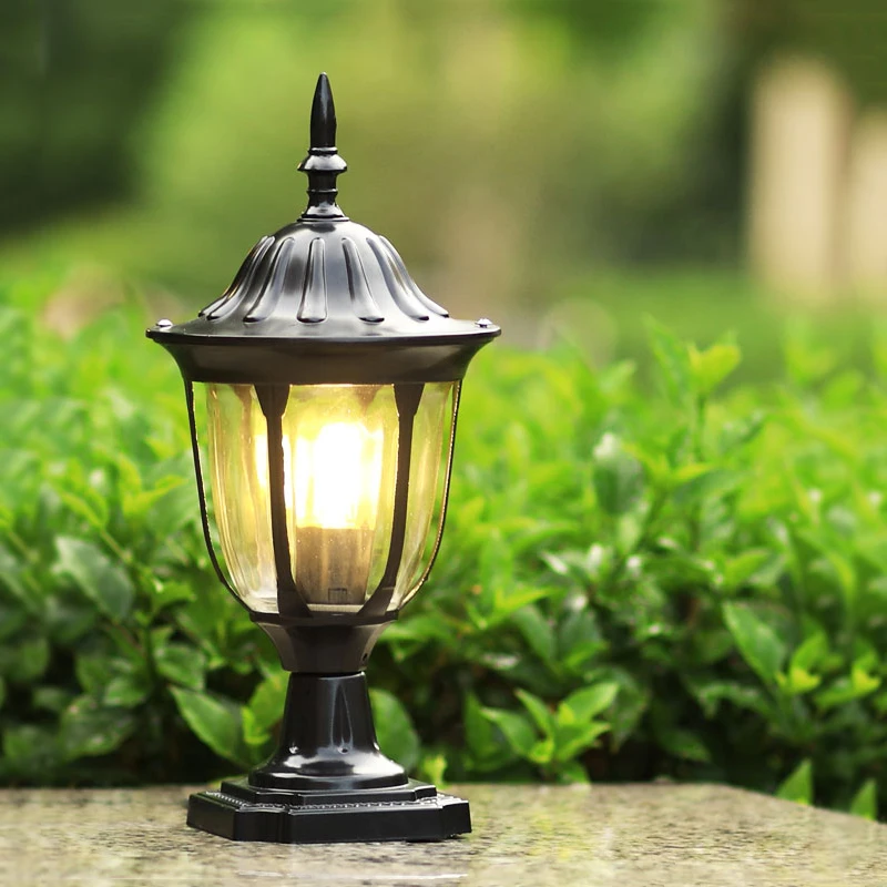 Retro-fence-wall-headlights-europe-garden-gatepost-lamp-outdoor ...