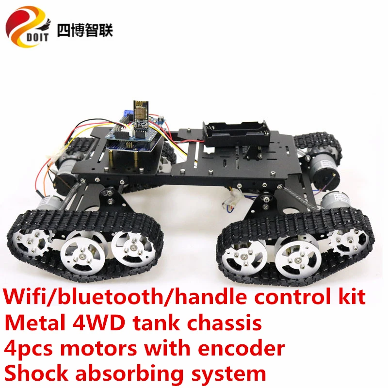 WIFI-Bluetooth-Handle-Control-TS400-4WD-Smart-Crawler-RC-Robot-Tank ...