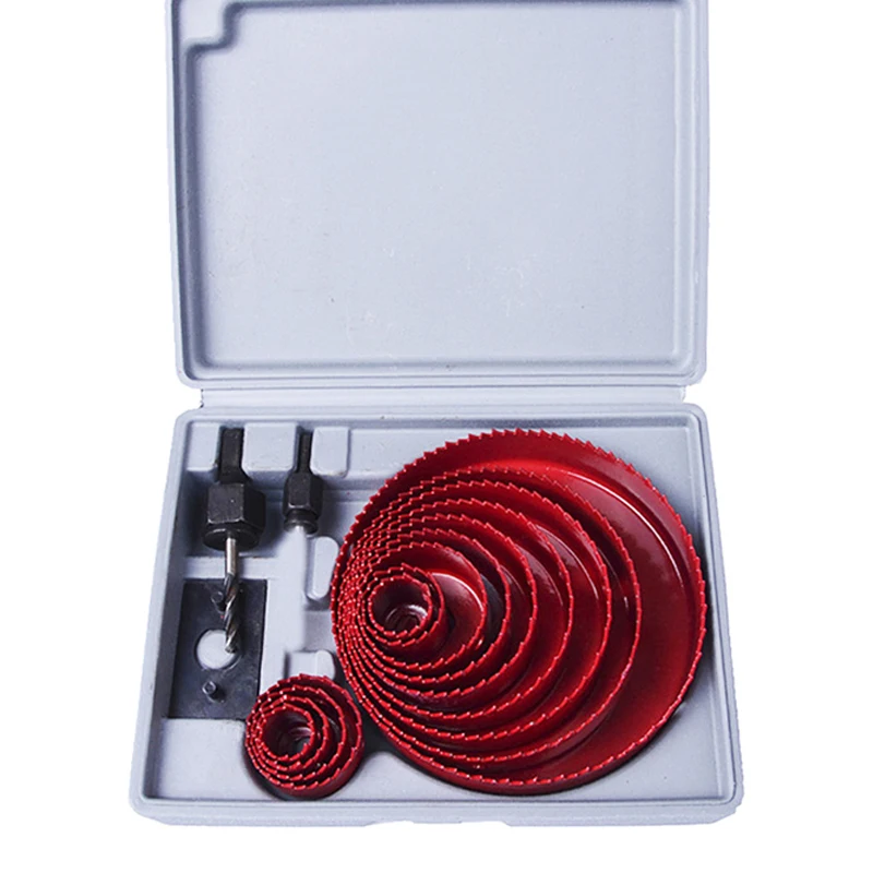 16pcs DIY Hole Saw Bit Cutting Set Kit 19 64mm Wood Sheet Metal Alloy ...