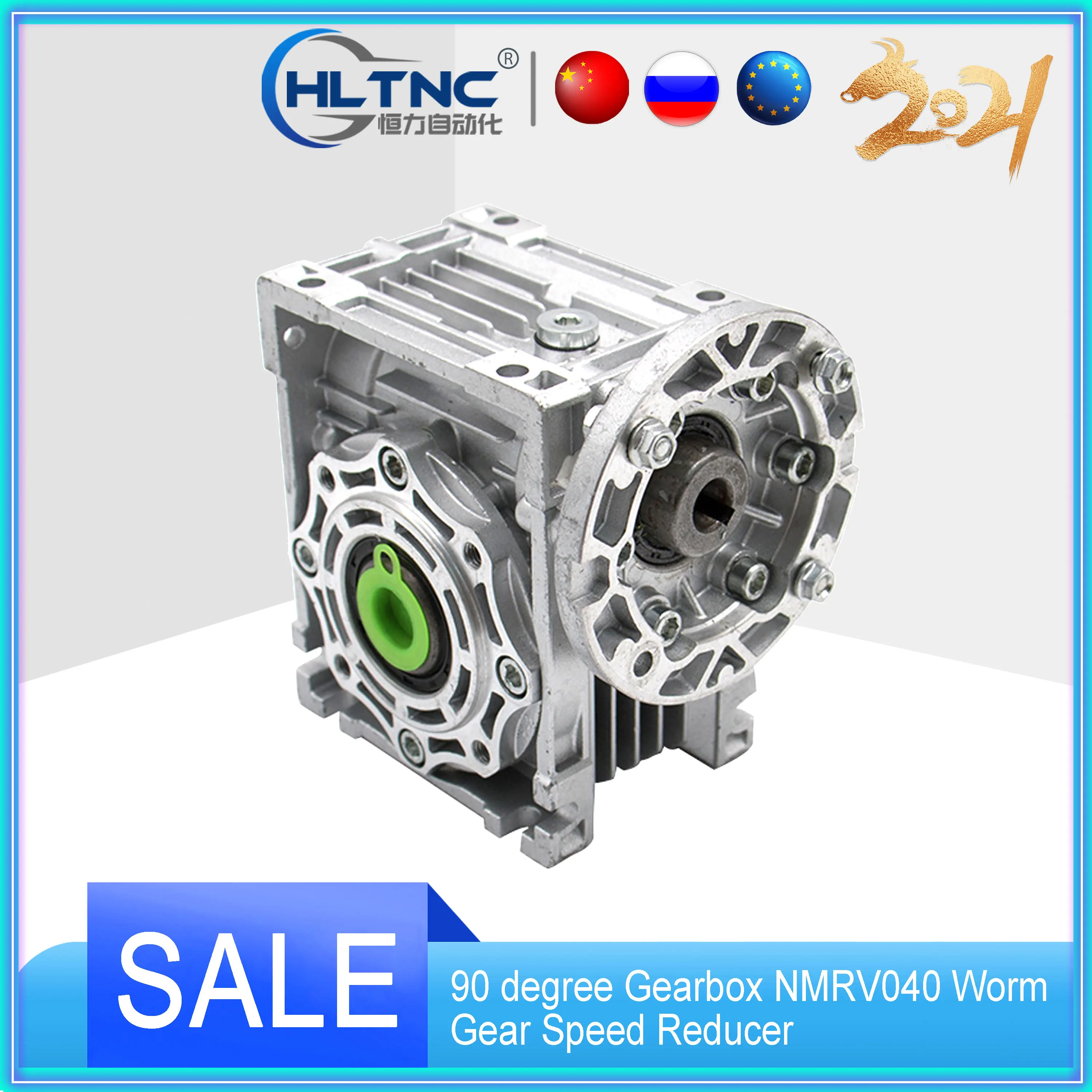 NMRV040 Speed Reducer 90 Degree Gearbox 100:1 Ratio Speed Box NMRV040 ...