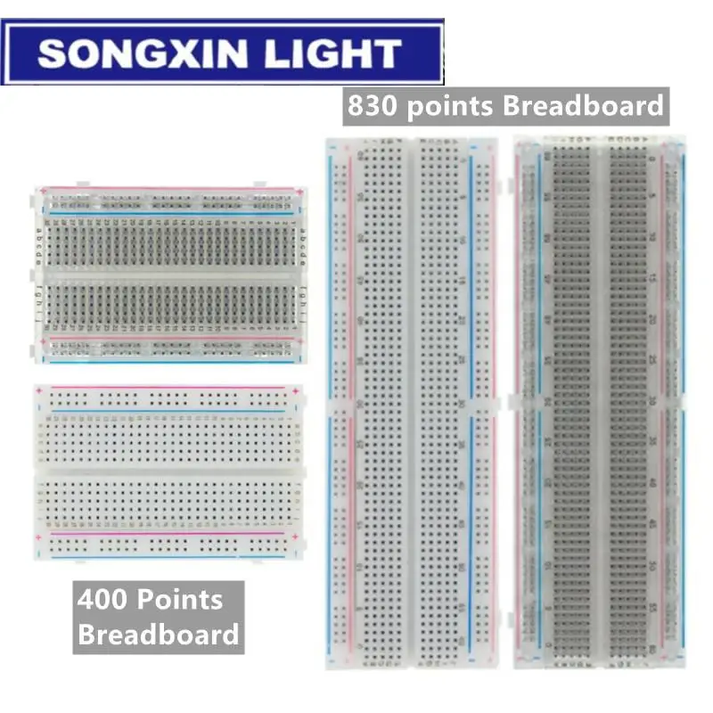 400 Points Breadboard 830 Points Breadboard Mb-102 Solderless Pcb Test ...