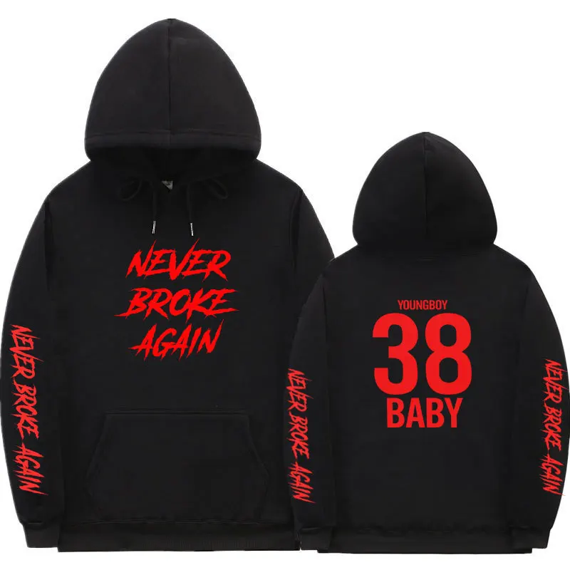 Autumn Winter Hip Hop Hoodie YoungBoy Never Broke Again New Pop Print ...