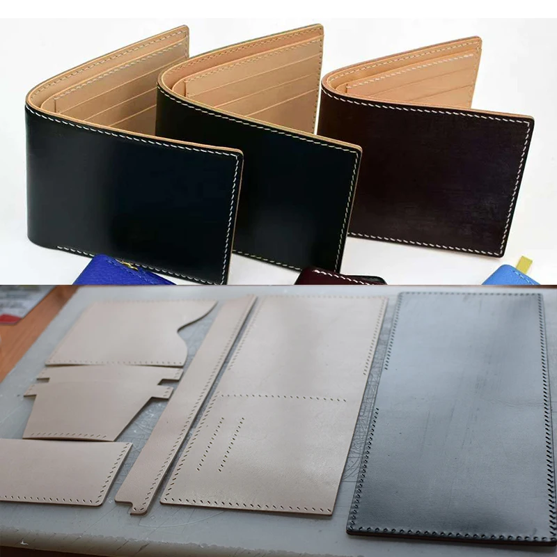 Papercraft Scrapbooking DIY leather wood die-cutting vertical wallet ...