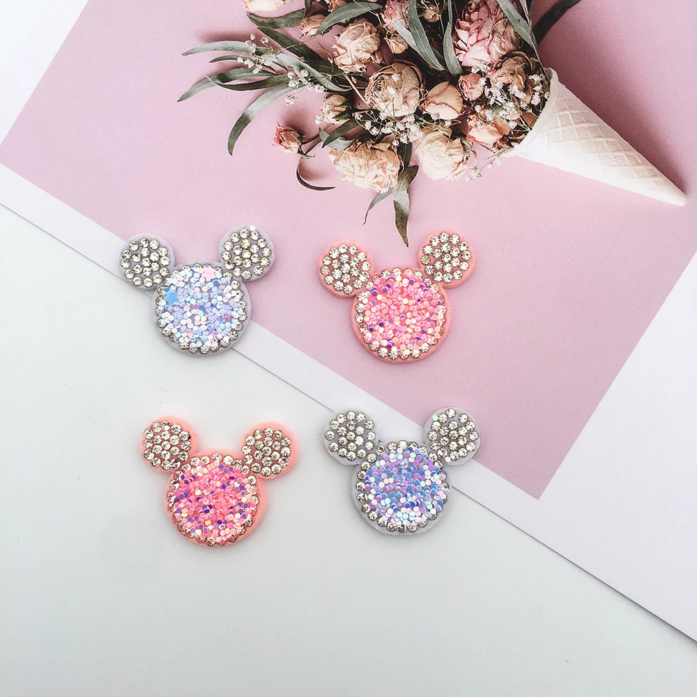 Notions Sequined Cutie Cat Patch Patches Sew on Applique Sticker for clothing Bling patch DIY ...