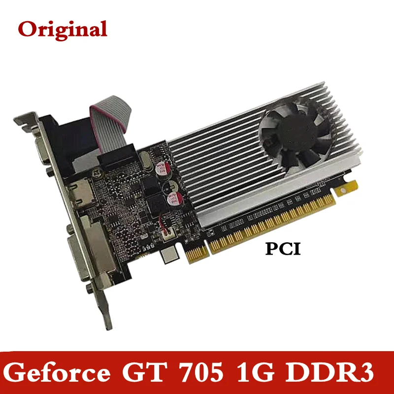 Original Geforce Gt 705 Real 1g Graphics Card Vga Hd-mi Full-height ...