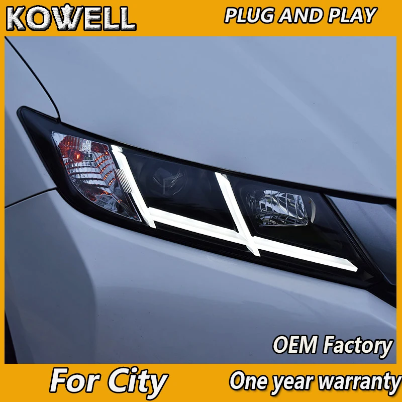KOWELL-Car-Styling-For-Honda-City-2014-2016-LED-Headlight-for-City-Head ...