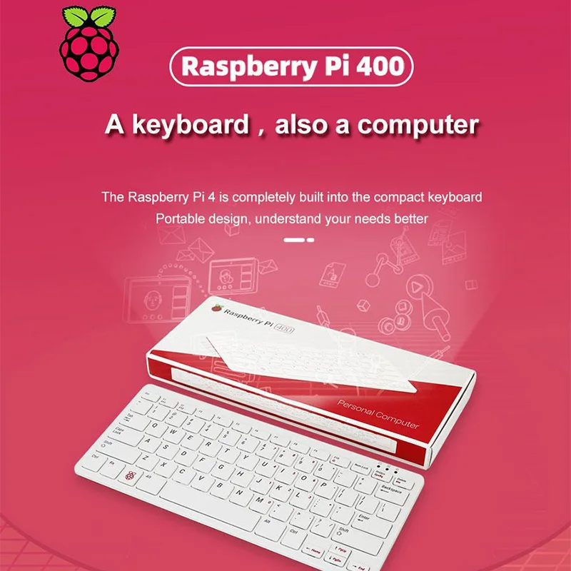 Raspberry Pi 400 Board and Starter Kit for Raspberry Pi 4B Keyboard as ...