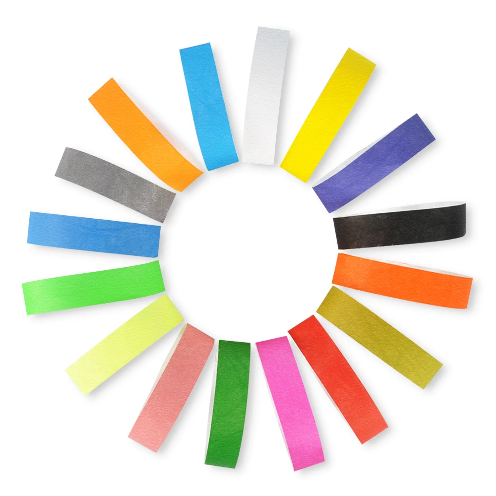 Custom 3 4 Tyvek Wristbands Black Imprint Only 24000 Pcs Count Printable ID Wristbands For