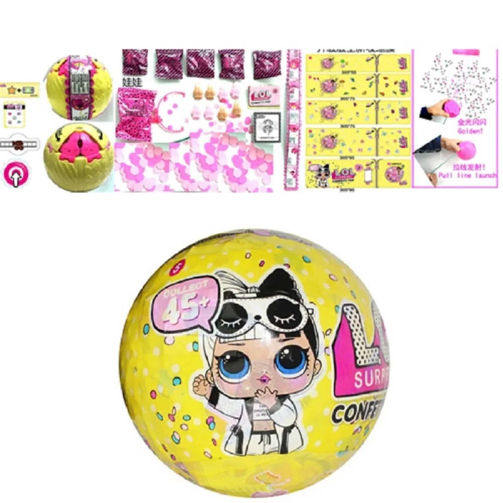 LOL Dolls Surprise Color Change Egg Confetti Series Doll Magic Ball ...