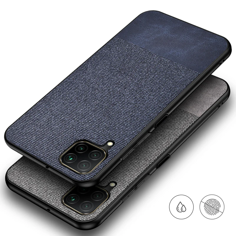 For Samsung Galaxy M32 Case Fabric Cloth Silicone TPU Bumper Hard PC ...