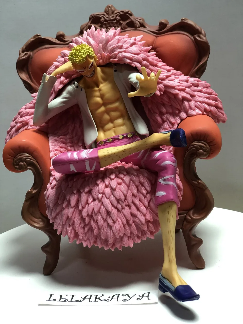 1PCS Japanese Anime One Piece GK Donquixote Doflamingo Sitting position ...