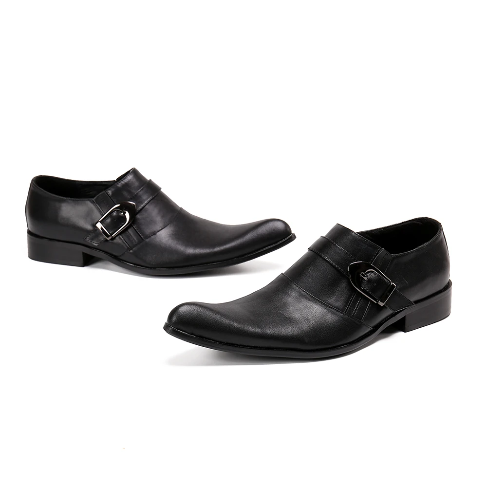 Fashion-Black-Genuine-Leather-Round-Toe-Men-Oxfords-Shoes-Business ...