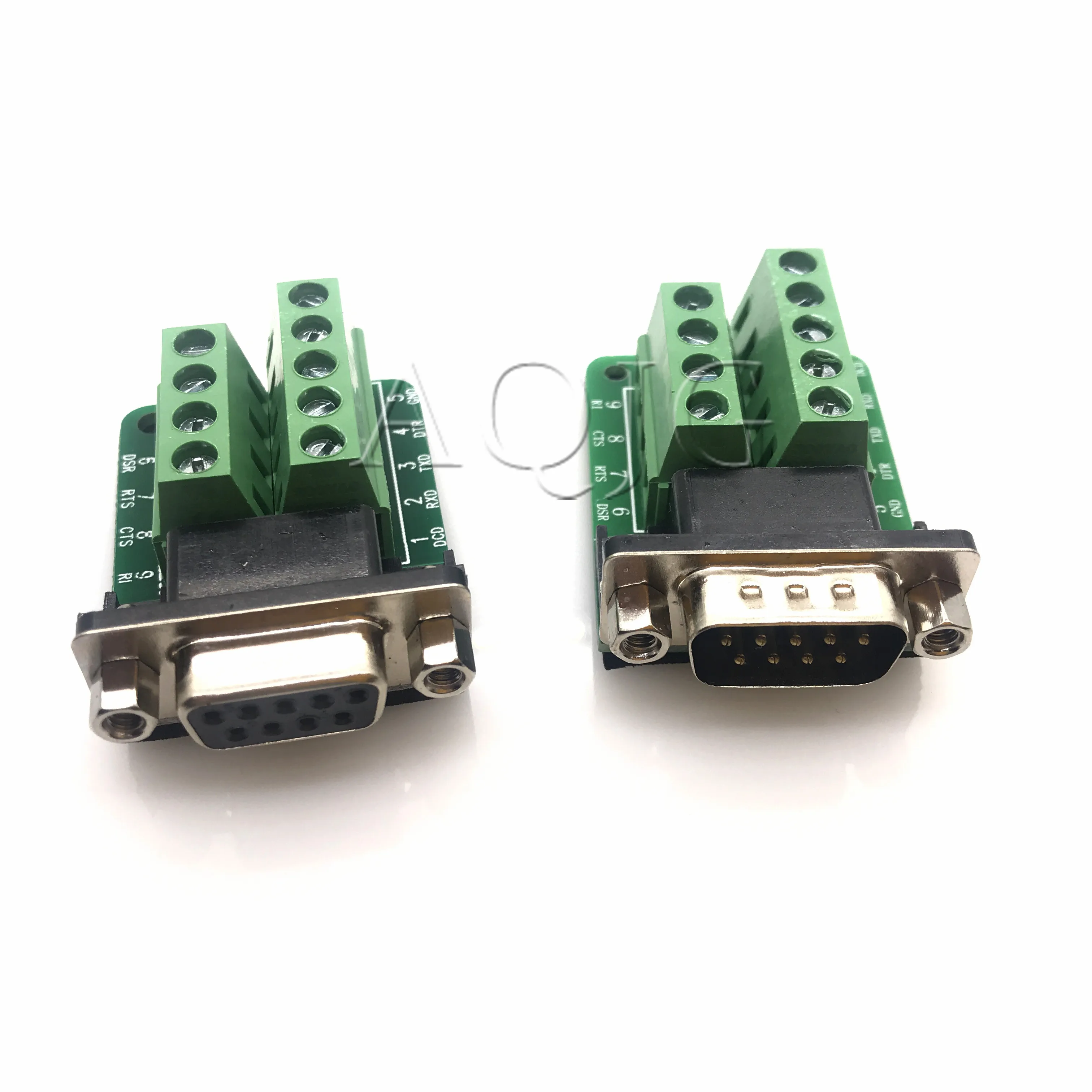 Adaptador macho hembra DB9, módulo de terminales de señales RS232, Conector de serie a Terminal ...