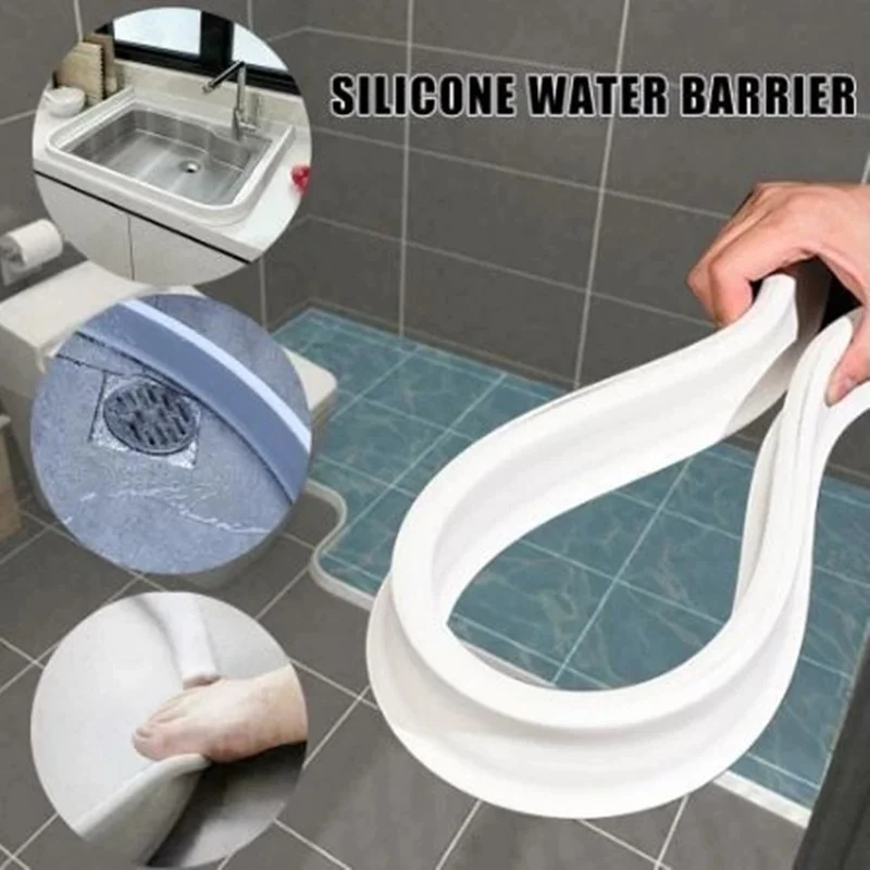 Bathroom-water-stopper-anti-flood-barrier-rubber-water-dam-for-shower ...