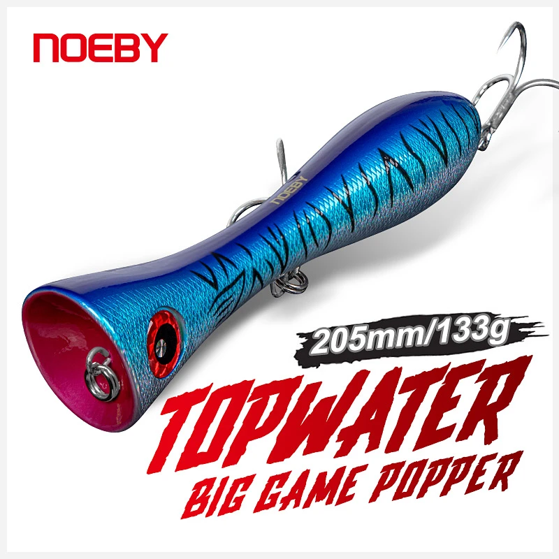 Noeby Poppers Fishing Lure Wobbler 205mm 133g Big Topwater Popper ...