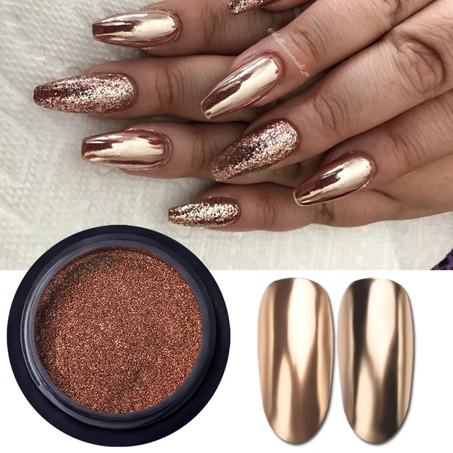 Metallic Gold Nail Polish With Glitter