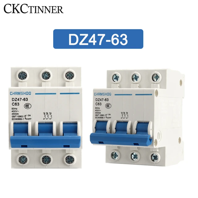 AC 400V 50A 4500A P MCB Miniature Circuit Breaker DZ47-63, 48% OFF