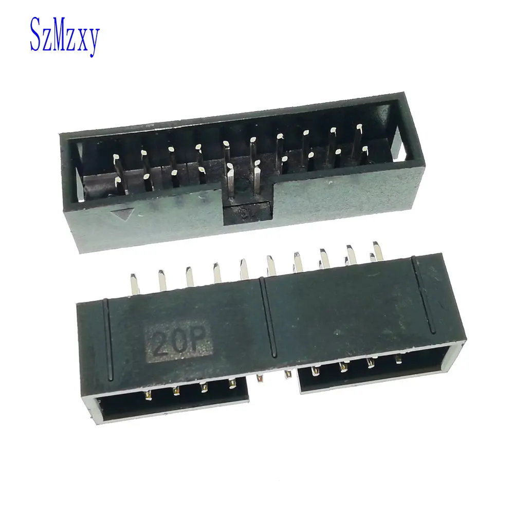 50 Uds 2,54mm DC3 20P 20PIN ROHS hombre cubierto PCB IDC hembra de ...