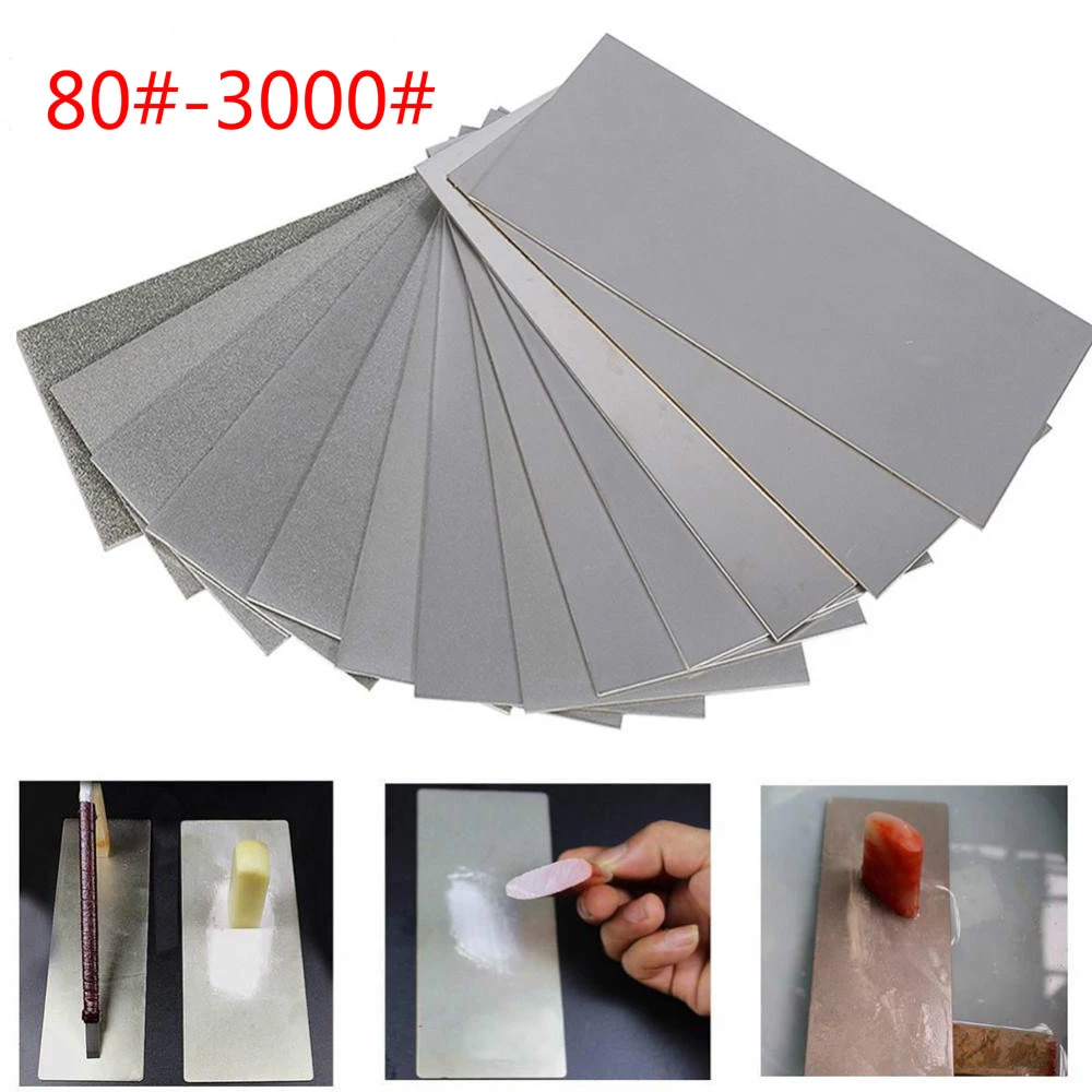 80-3000 Grit Professional Thin Diamond Knife Sharpening Whetstones ...