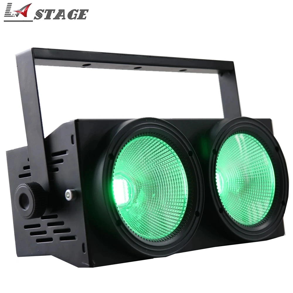 무료 배송 6 in 1 RGBWA UV COB DMX Led Crowd Blinder 2x100W Led Bllinder ...