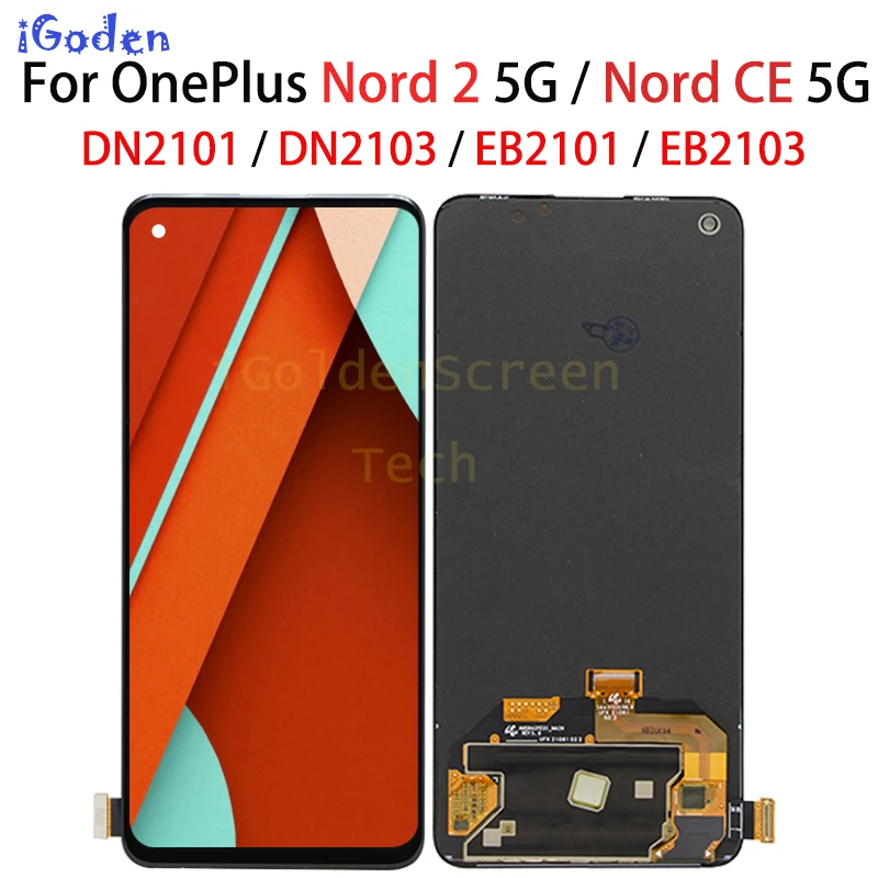 AMOLED For OnePlus Nord 2 5G DN2101/2103 LCD Screen Display Touch Panel ...