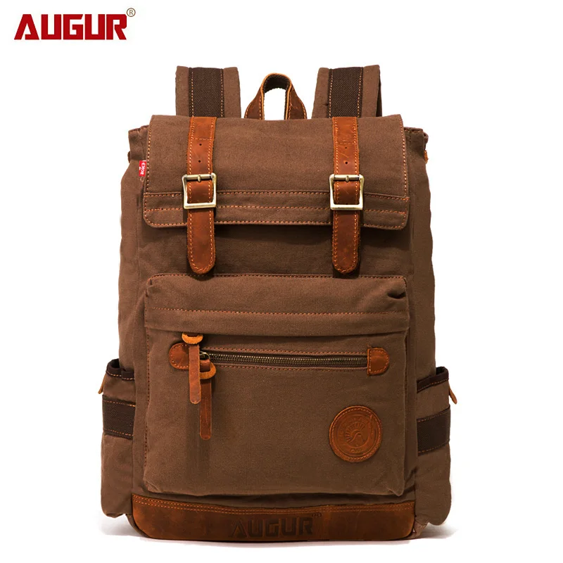AUGUR Canvas Backpack Men'S 17 Inch Large Computer Laptop Backpacks For ...