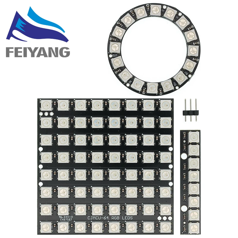 8 16 64 Channel WS2812 WS2812B WS 2811 5050 RGB Lamp Panel Module 5V ...