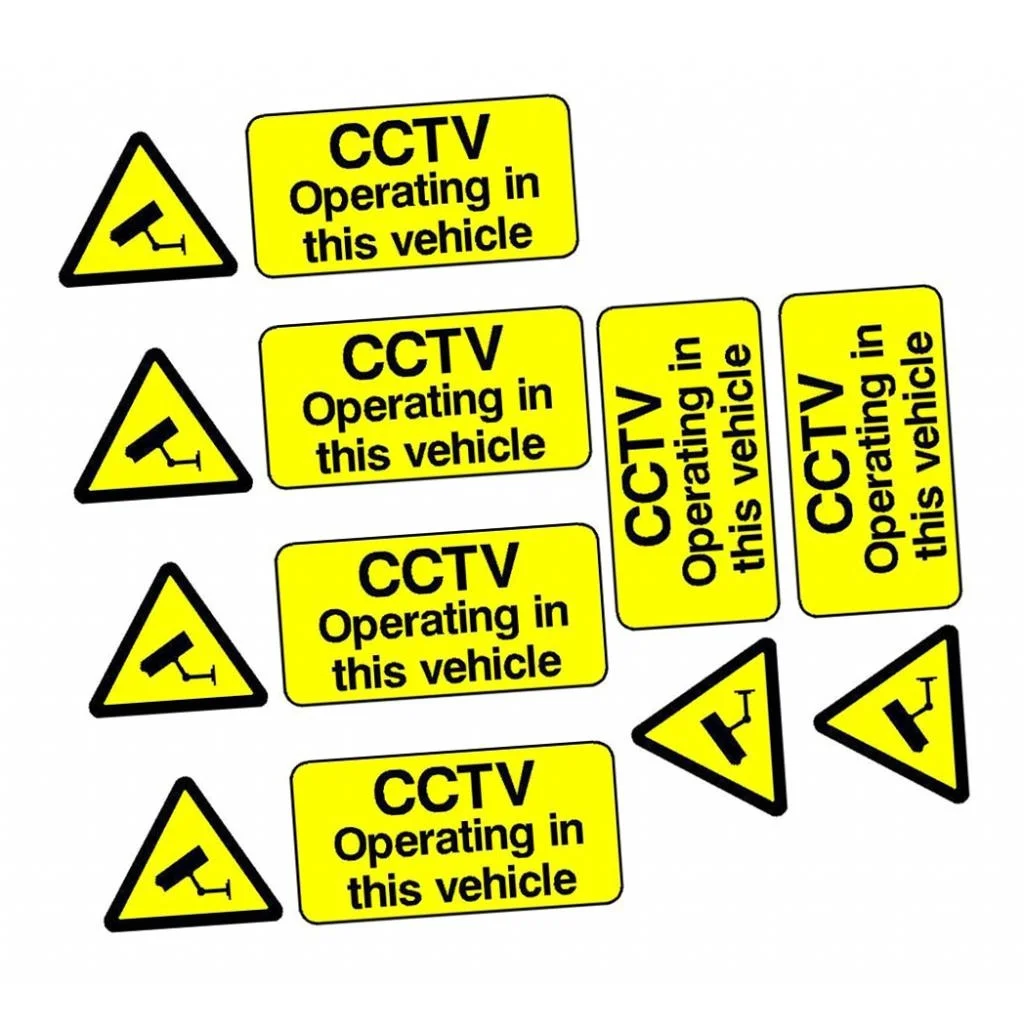 CCTV Operating In This Vehicle Self Adhensive Sticker Sign Car Taxi Bus ...