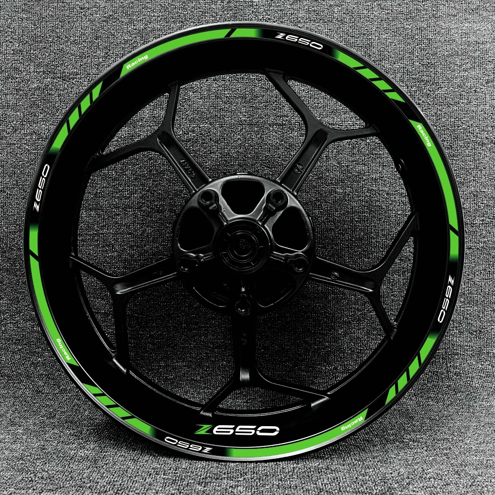 For Kawasaki Z250 Z300 Z400 Z650 Motorcycle Wheel Hub Decal Protection ...