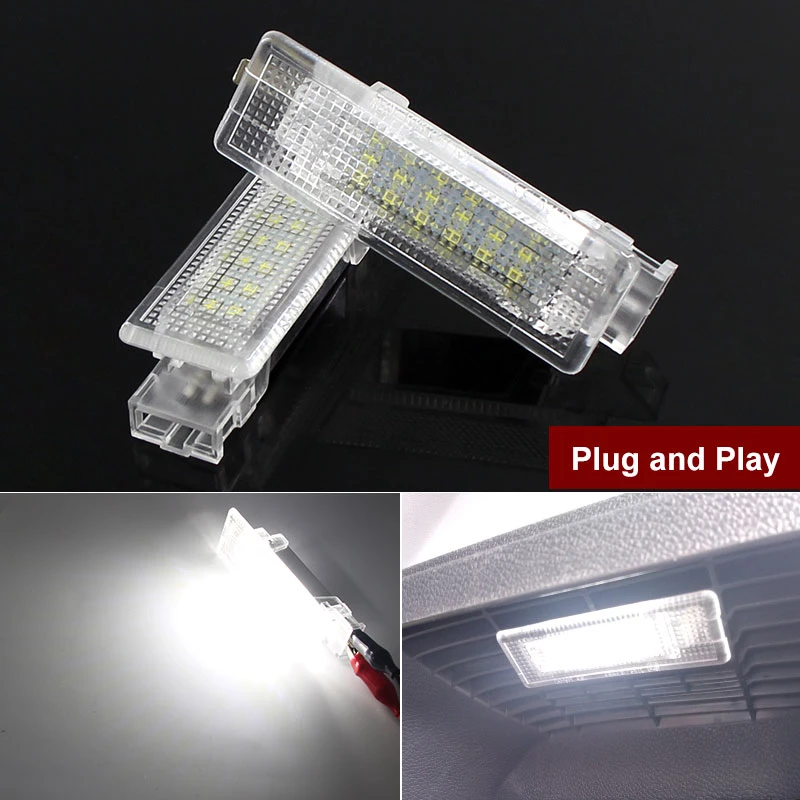 12v 6000k White Led Interior Lamp Car Trunk Luggage Compartment Light ...