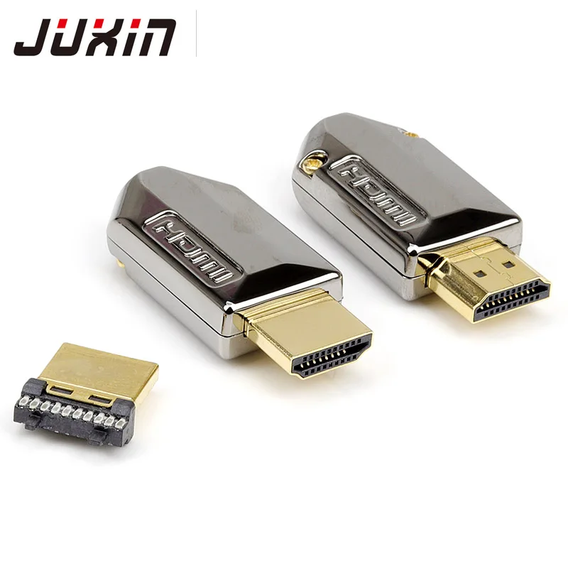 2PCS HDMI-compatible metal hoods HDMI connector male interface DIY DIY ...