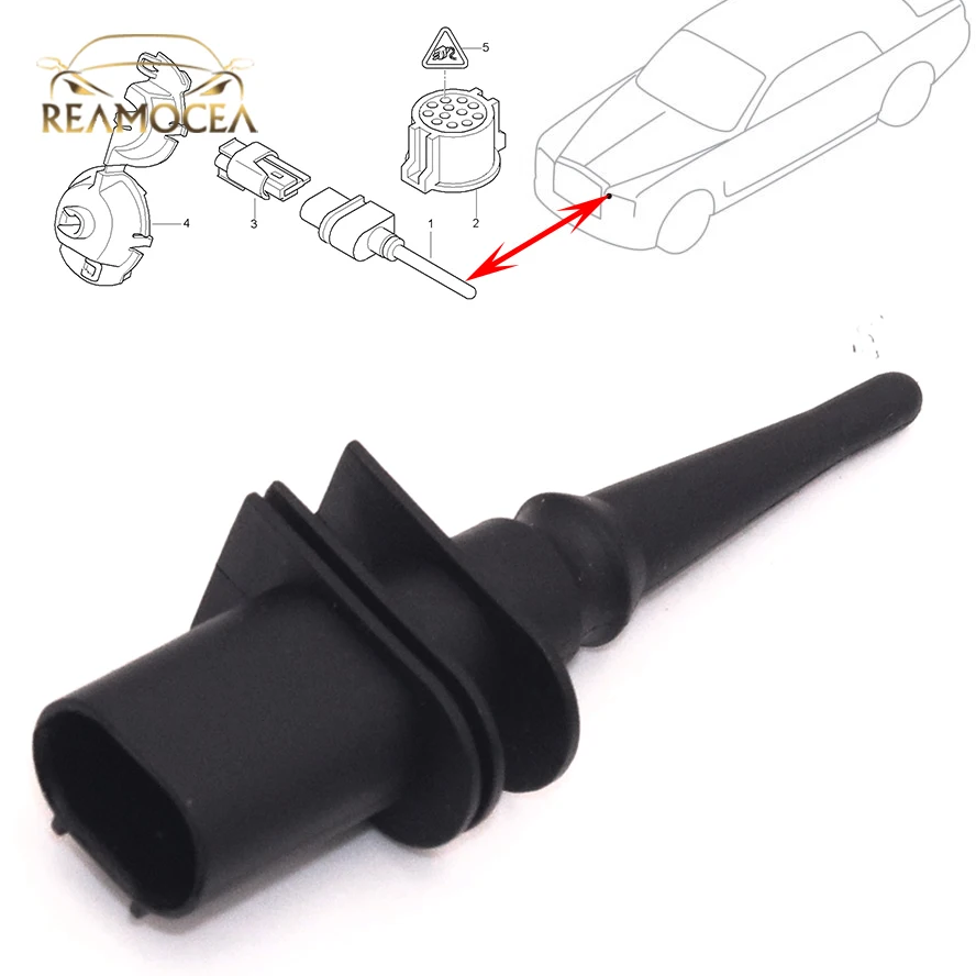 Reamocea 새로운 블랙 외관 주변 공기 온도 센서 65816905133 65816905050 BMW 1 시리즈 X3 X5 ...
