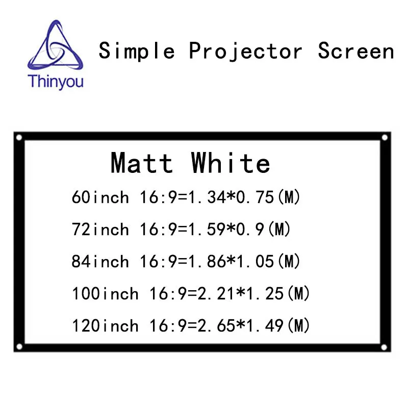 Thinyou-Projector-Screen-60inch-72inch-84inch-100inch-120inch-16-9 ...