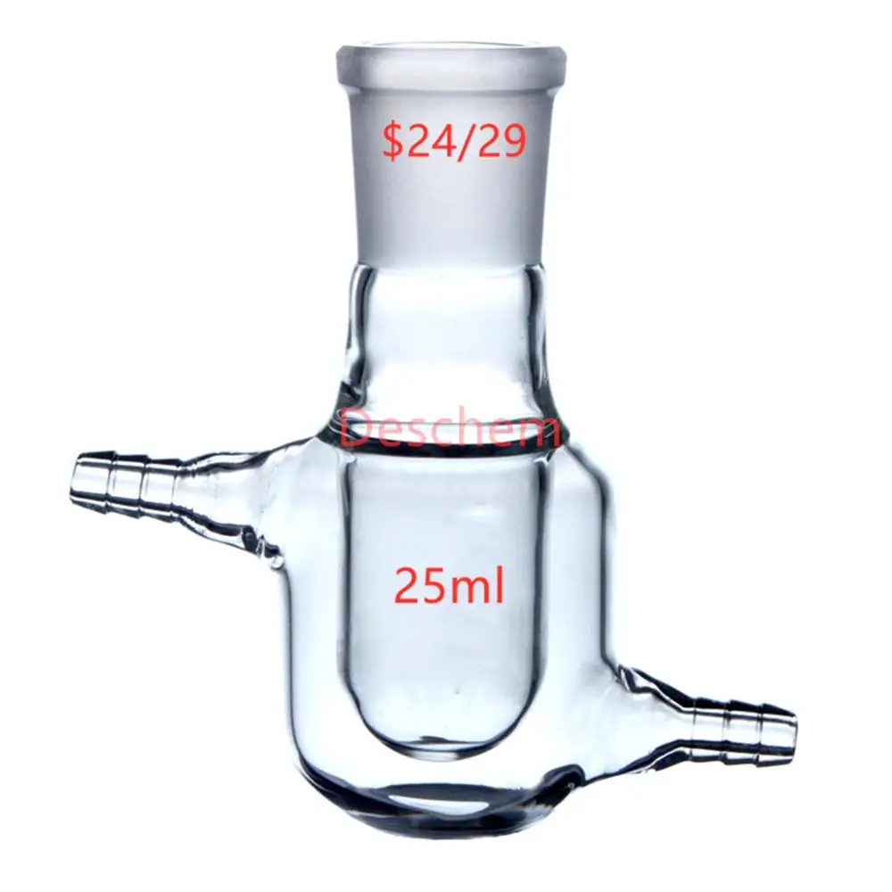 25ml-24-29-Single-Neck-Jacketed-Glass-Flask-Reaction-Vessel-Lab ...