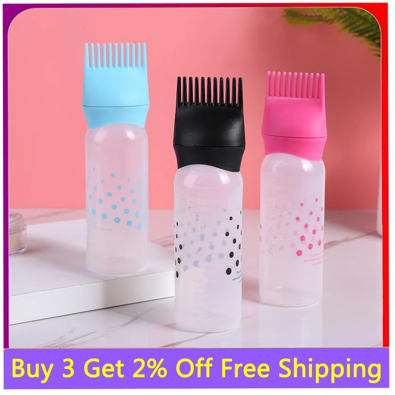 50oz Hair Dye Applicator Comb Bottle Salon Stain Dispensing Brush ...