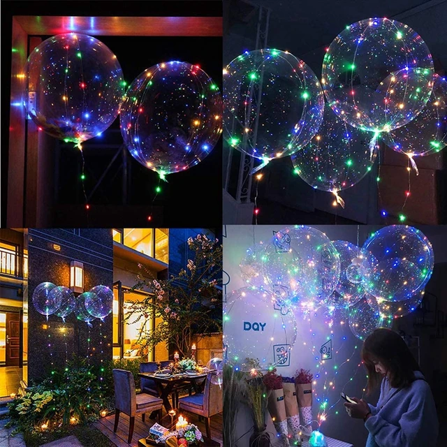 LED Light Up Bobo Balloons Party Decorative Fillable Transparent ...