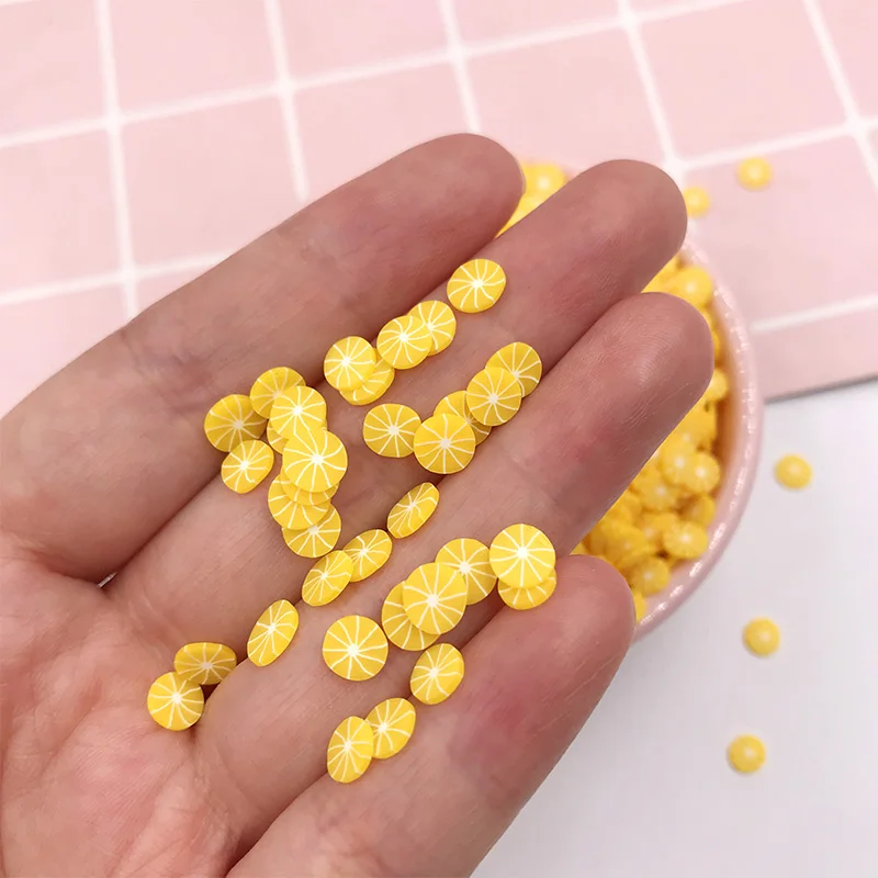 50g Hot Clay Orange Slice Polymer Clay Sprinkles for Slime Filling ...
