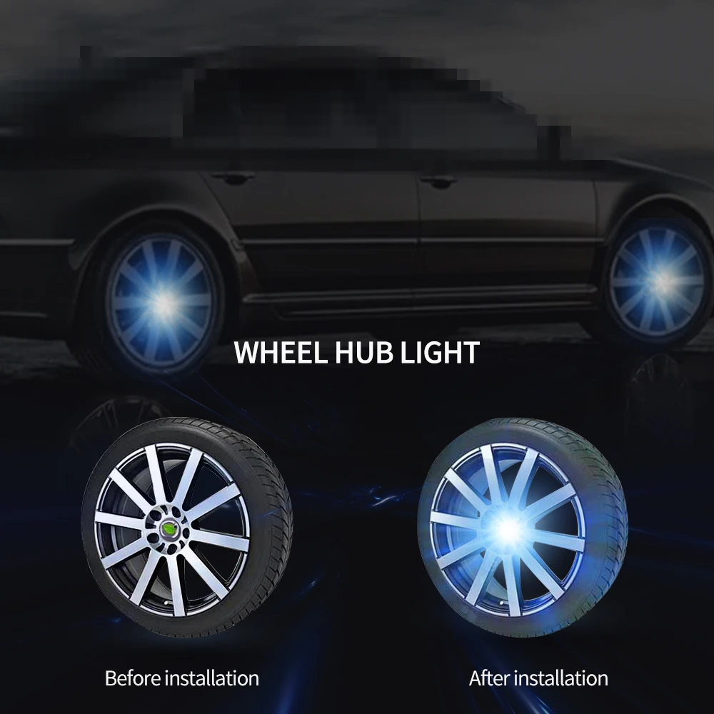 For LEXUS 62mm Hub Light Car Floating Illumination Energy Wheel Caps ...
