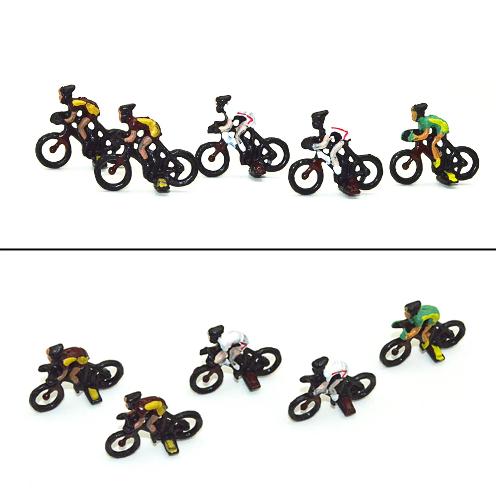 12pcs/lot HO 1:87 scale Model Bicycle Racing Figures Color Miniature ...