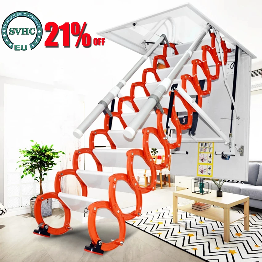Wall Mounted Attic Telescopic Ladder | canoeracing.org.uk