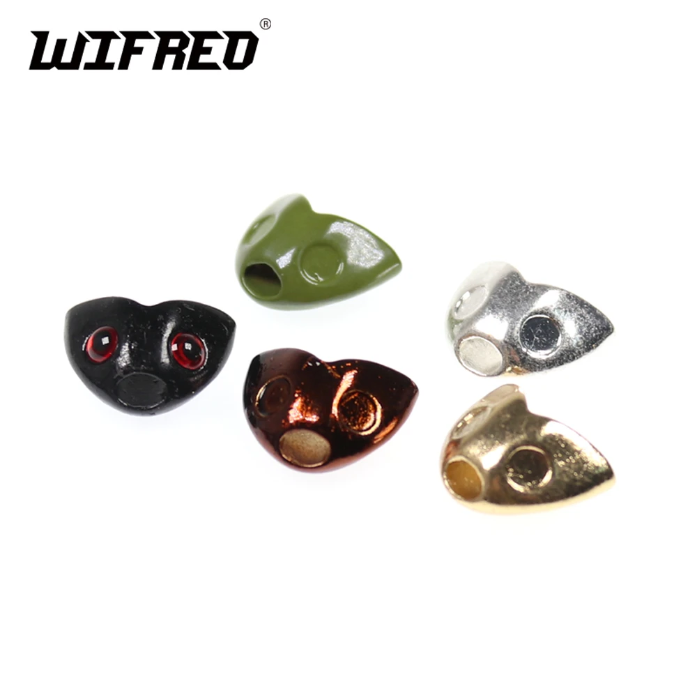 10pcs Fly Tying Fish Head Fish Mask Streamer Tying Size S L Sculpin ...