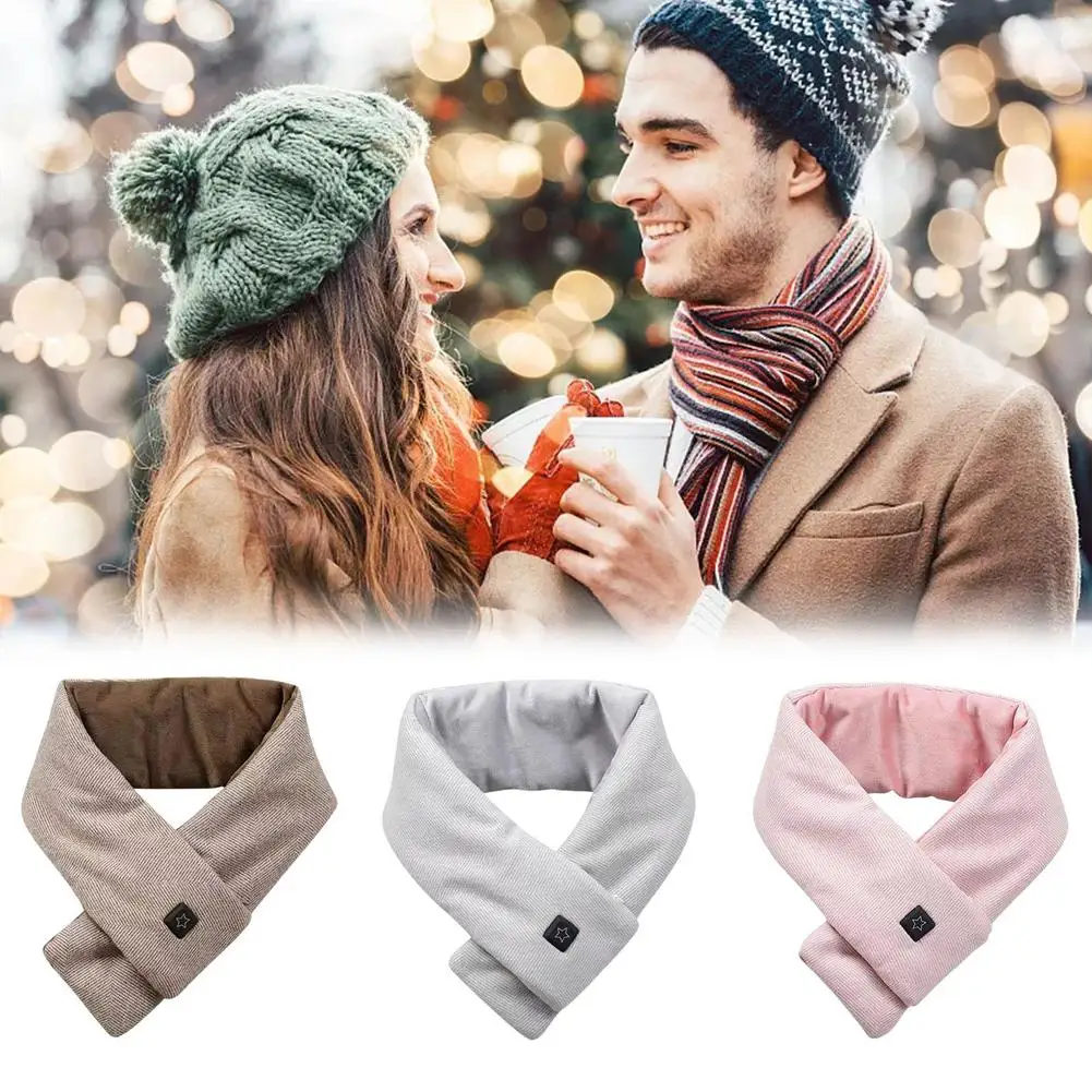 【SALE／77%OFF】 Winter Solid Color Smart Heating Massage Scarf For Lovers ...
