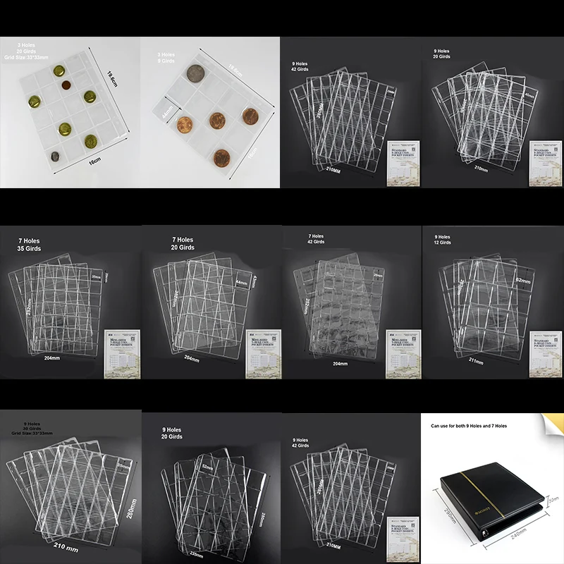 7/9 Holes Coin Inner Page Circulation Coin Within Page Commemorative ...