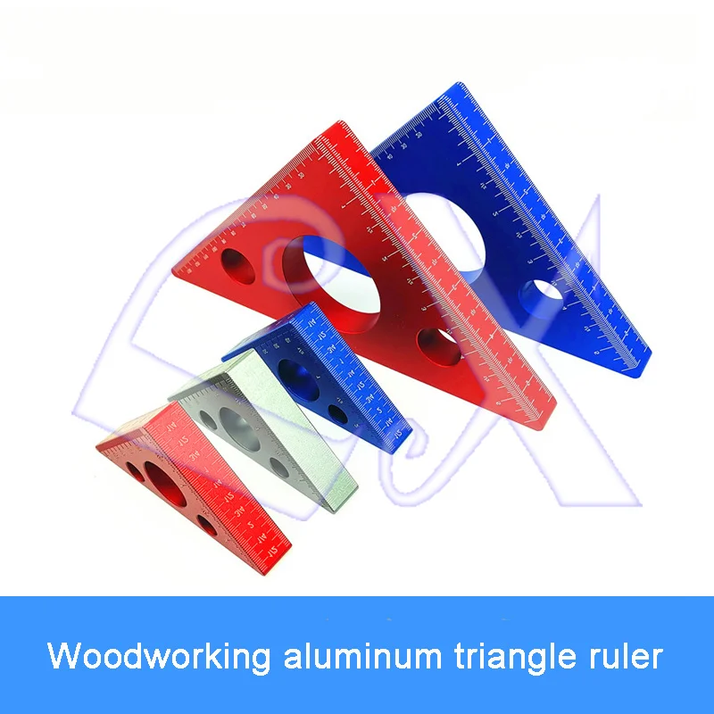 Woodworking Triangle Ruler Aluminum Height Ruler Metric System Inch ...