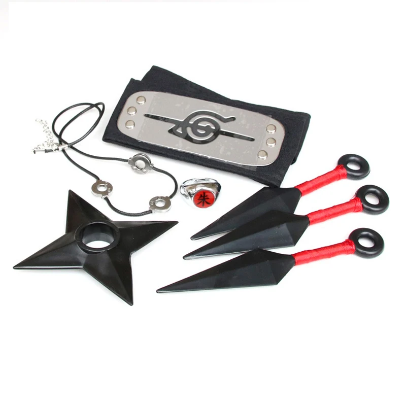 Anime Naruto Accessories Set Uchiha Itachi Akatsuki Cosplay Kunai Dart ...