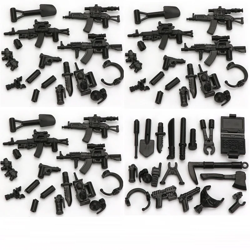 Locking-MOC-Military-Weapon-Guns-Series-Building-Blocks-Brick-Toys-For ...