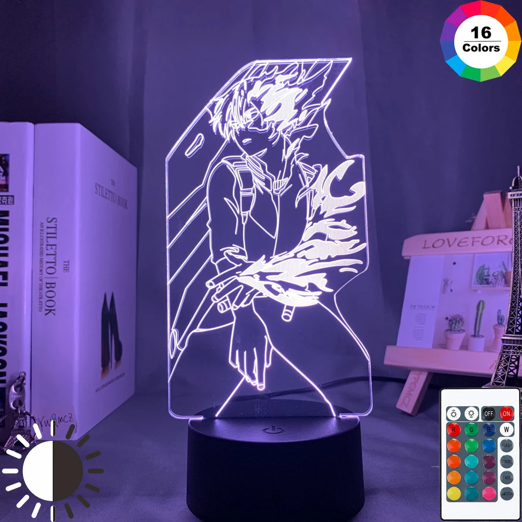 Home & Living Lamps Lighting MY HERO ACADEMIA Shoto Todoroki 3D led ...